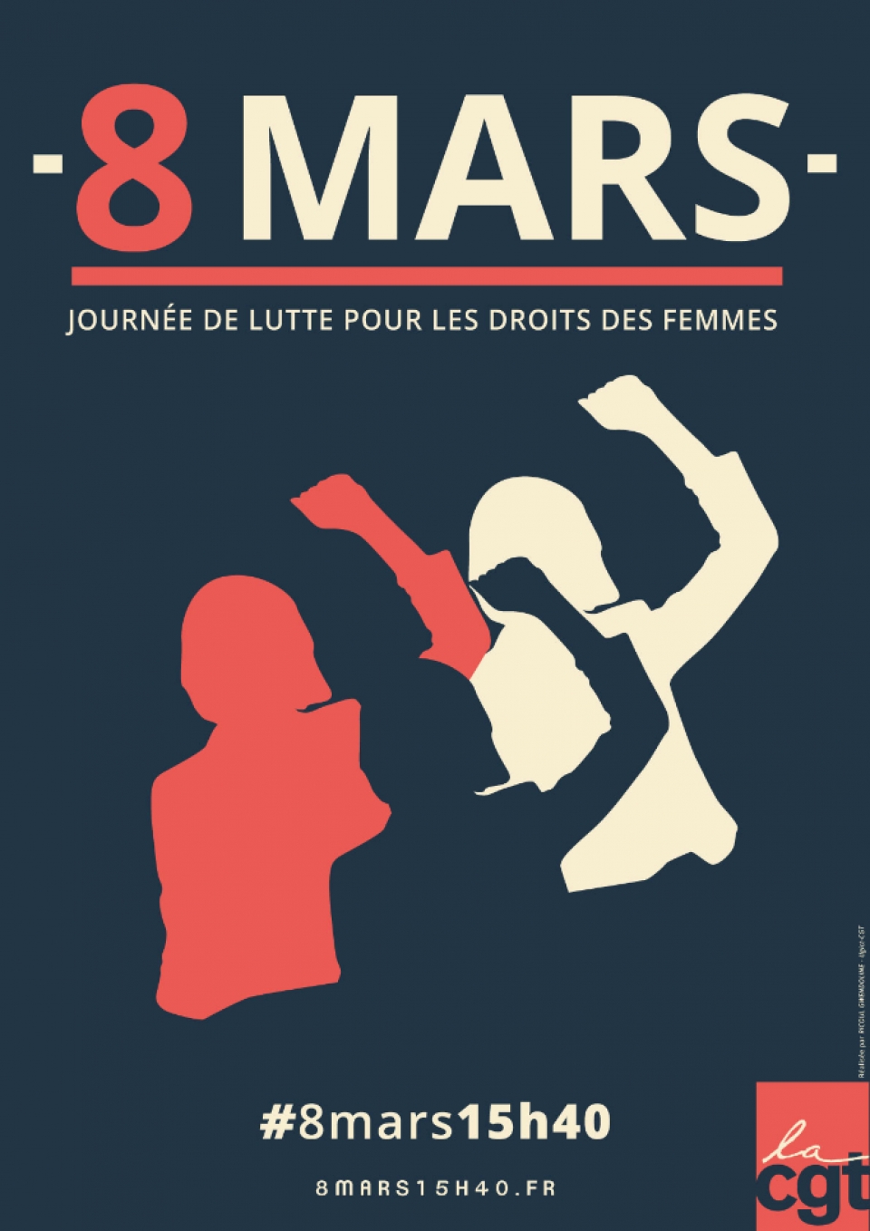 Affiche CGT pour le 8 mars